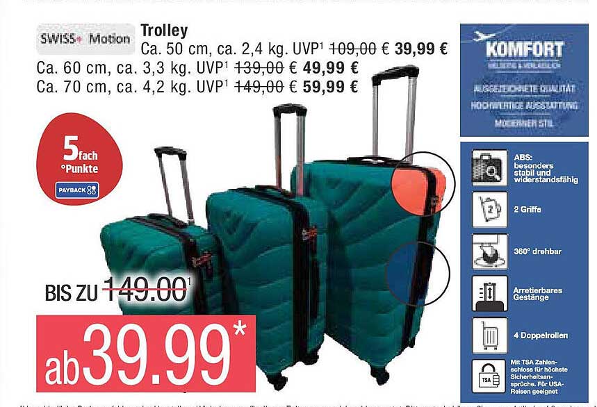 Swiss+ Motion Trolley Angebot bei Marktkauf - ProspektGuru.de