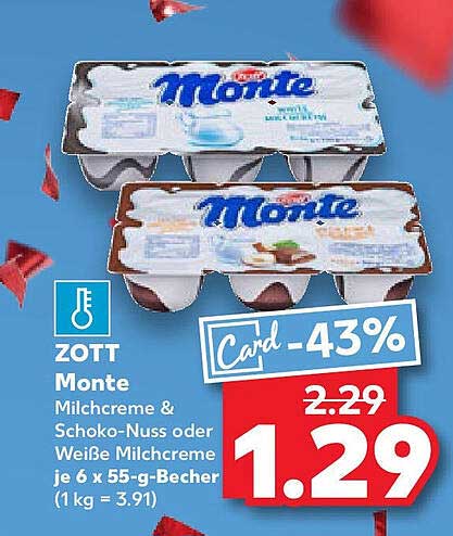 Zott Monte Angebot bei Kaufland - ProspektGuru.de