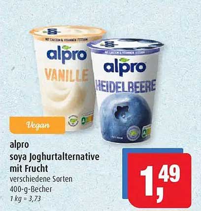 Alpro Soya Joghurtalternative Mit Frucht Angebot bei Markant ...