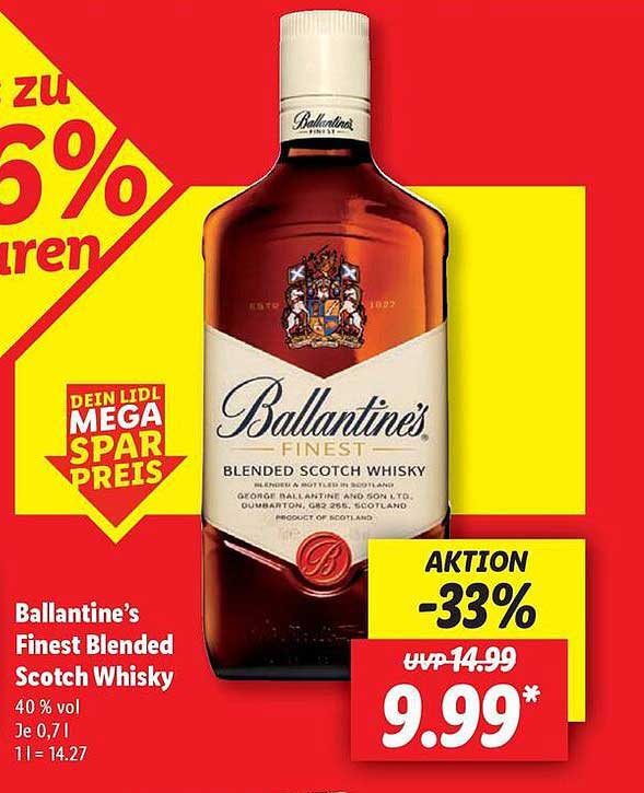 Ballantine's Finest Blended Scotch Whisky Angebot bei Lidl