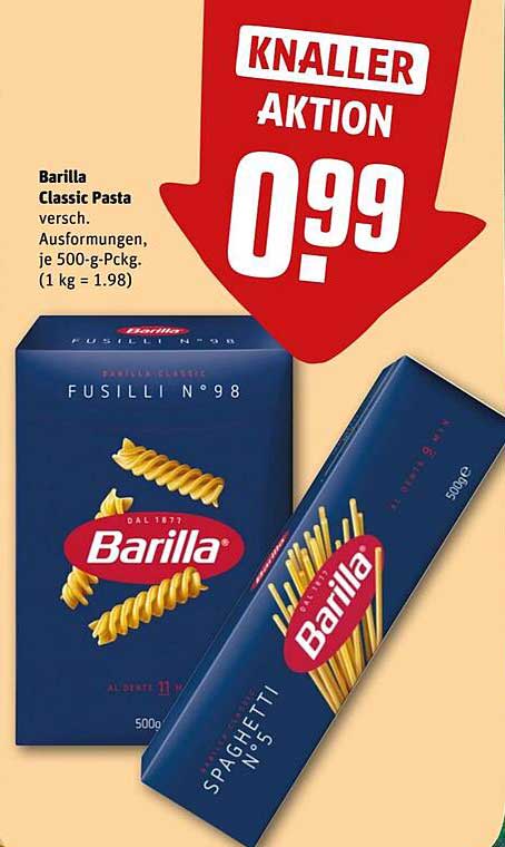 Barilla Classic Pasta 500 G - Zahlreiche Variationen Zum Sparpreis ...