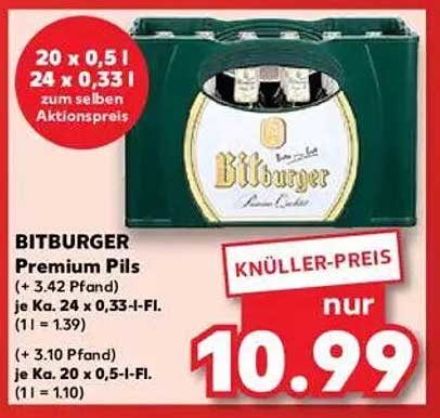 Bitburger Premium Pils Angebot bei Kaufland