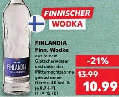 Finlandia Finn. Wodka 0,7 L Angebot bei Kaufland - ProspektGuru.de