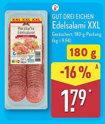 Gut Drei Eichen Edelsalami Xxl Angebot bei Aldi Nord