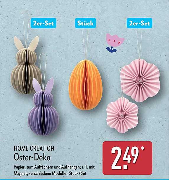 Home Creation Oster-Deko Angebot bei Aldi Nord