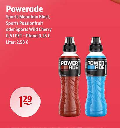 Powerade Sports Mountain Blast, Sports Passionfruit Oder Sports Wild ...