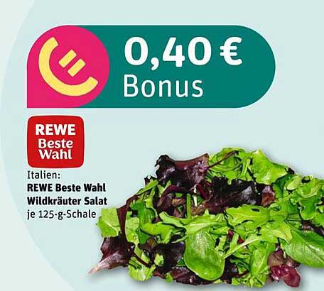 Rewe Beste Wahl Wildkräuter Salat Je 125-G-Schale Angebot bei REWE Center