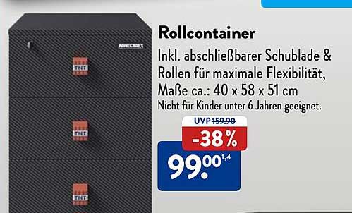 Rollcontainer Angebot bei Aldi Nord