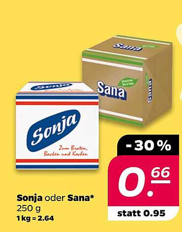 Sonja Oder Sana Butter 250 G Angebot bei NETTO - ProspektGuru.de