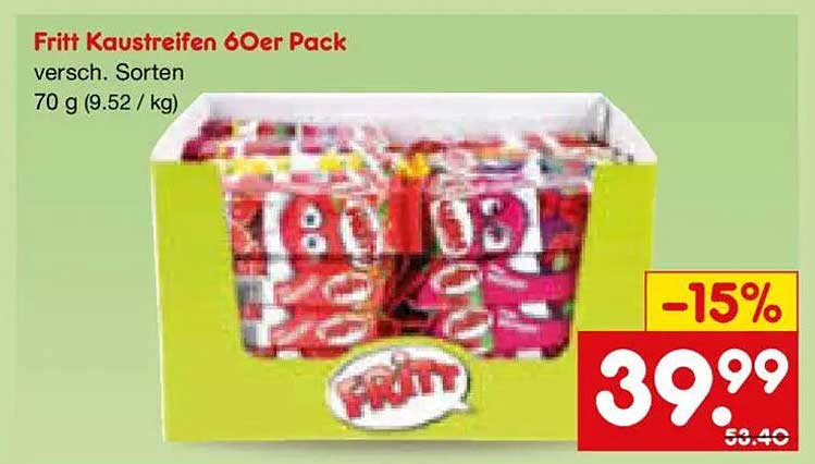 Fritt Kaustreifen 60Er Pack Angebot bei Netto Marken-Discount ...