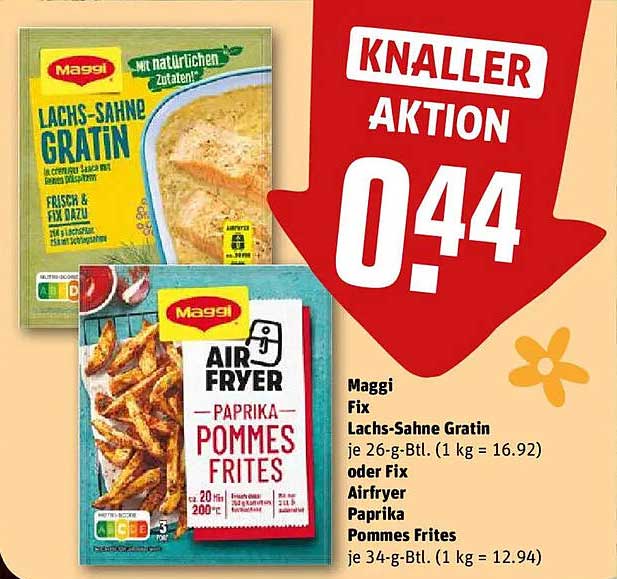 Maggi Fix Lachs-Sahne Gratin Angebot bei REWE Kaufpark - ProspektGuru.de