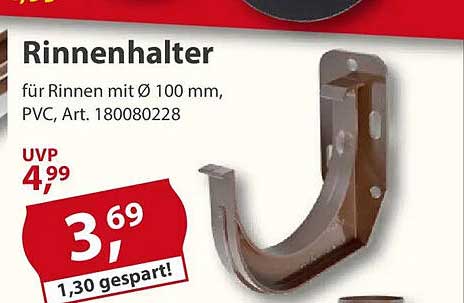 Rinnenhalter Für Rinnen Mit Ø 100 Mm, Pvc, Art. 180080228 Angebot bei ...