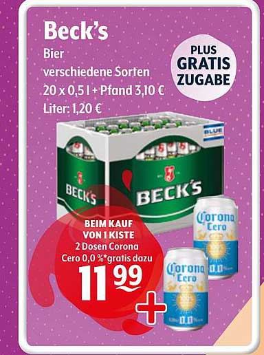 Beck's Angebote – Jetzt bis zu 70 % Rabatt!