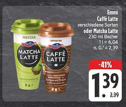 Emmi Caffè Oder Matcha Latte Angebot bei Globus - ProspektGuru.de