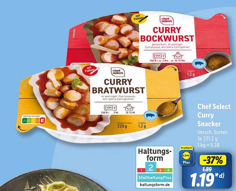Chef Select Curry Snacker Angebot bei Lidl - ProspektGuru.de