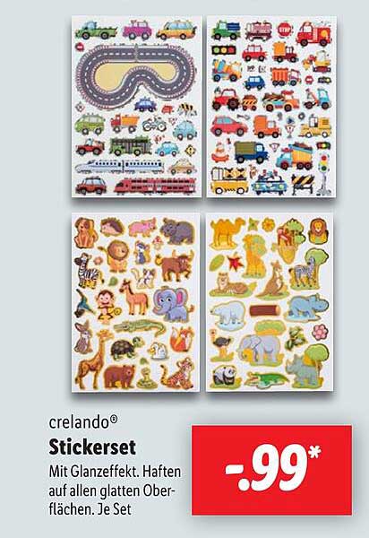 Crelando® Stickerset Angebot bei Lidl