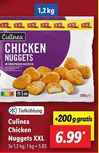Culinea Chicken Nuggets Xxl Angebot bei Lidl