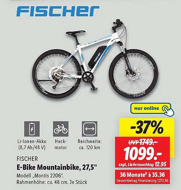 Erstaunlich Fischer E Bike Mountainbike Ebenbild