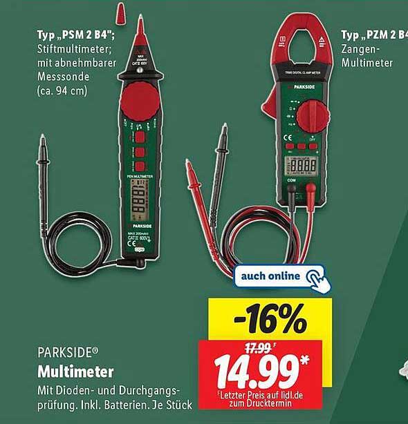 Parkside® Multimeter Angebot bei Lidl