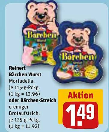 Reinert Bärchen Wurst Angebot bei REWE