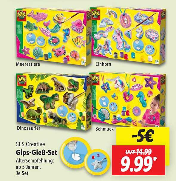 Ses Creative Gips-Gieß-Set Angebot bei Lidl - ProspektGuru.de