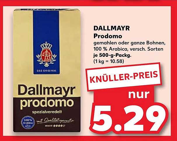 Dallmayr Prodomo Angebot bei Kaufland