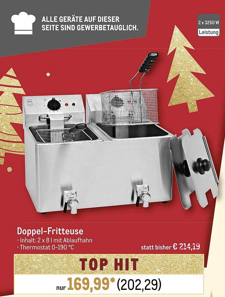 Doppel-Fritteuse Angebot bei METRO - ProspektGuru.de