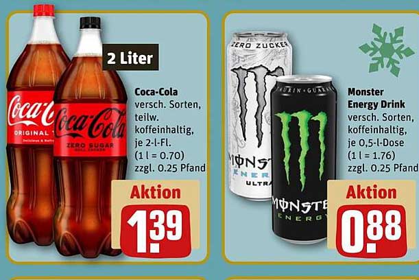 Coca-Cola Monster Energy Drink Angebot bei REWE Center