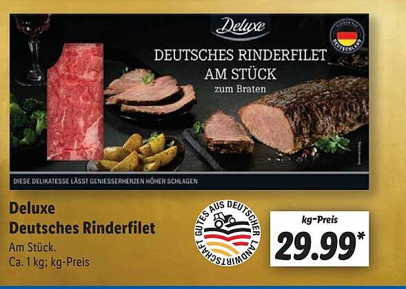 Deluxe Deutsches Rinderfilet Angebot bei Lidl
