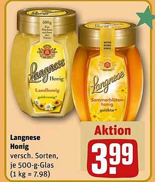 Langnese Honig Angebot bei REWE Center