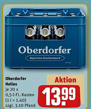 Oberdorfer Helles Angebot bei REWE Center