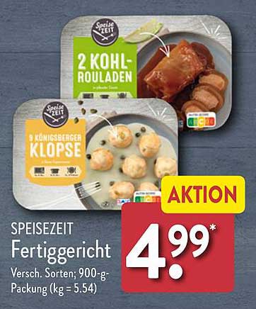 Speisezeit Fertiggericht Angebot bei Aldi Nord