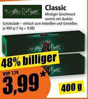 After Eight Classic 400 G Angebot bei Norma - ProspektGuru.de