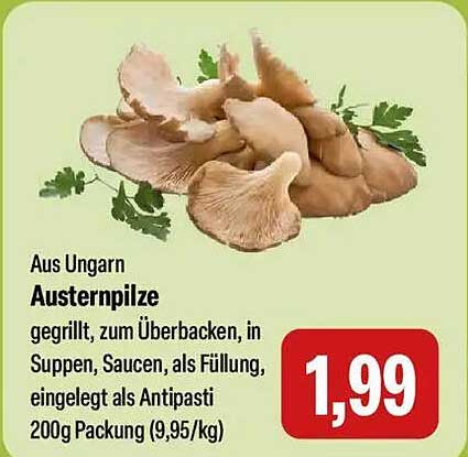 Austernpilze 200G Packung Angebot bei Feneberg - ProspektGuru.de
