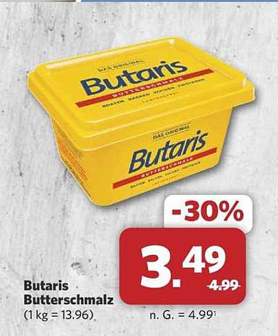 Butaris Butterschmalz 250 G Angebot bei Combi - ProspektGuru.de