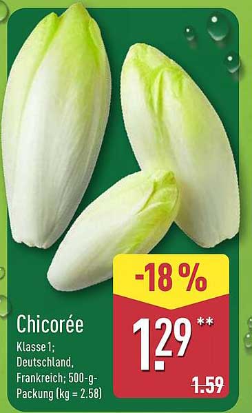 Chicorée 500 G, Klasse 1 Angebot bei Aldi Nord - ProspektGuru.de