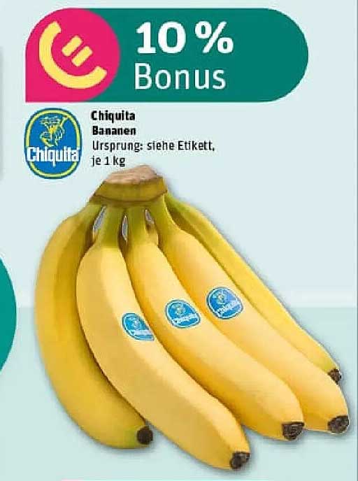 Chiquita Bananen, Je 1 Kg Angebot bei REWE - ProspektGuru.de