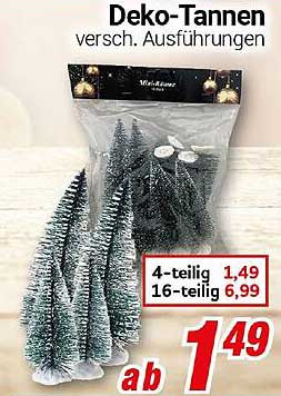 Deko-Tannen Verschiedene Ausführungen Angebot bei CENTERSHOP ...