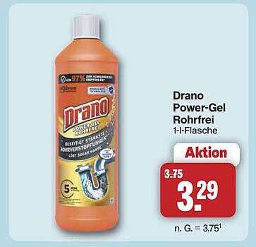 Drano Power-Gel Rohrfrei 1-Liter-Flasche Angebot bei Famila Nord West ...