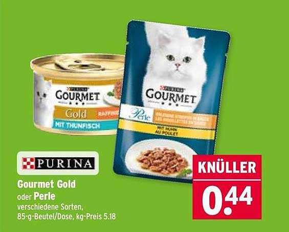 Wunderschne Purina Gourmet Gold Angebot Fotosnull