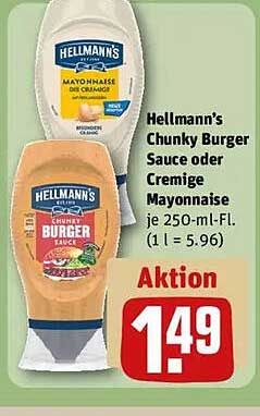 Hellmann's Chunky Burger Sauce Oder Cremige Mayonnaise 250 Ml Angebot ...