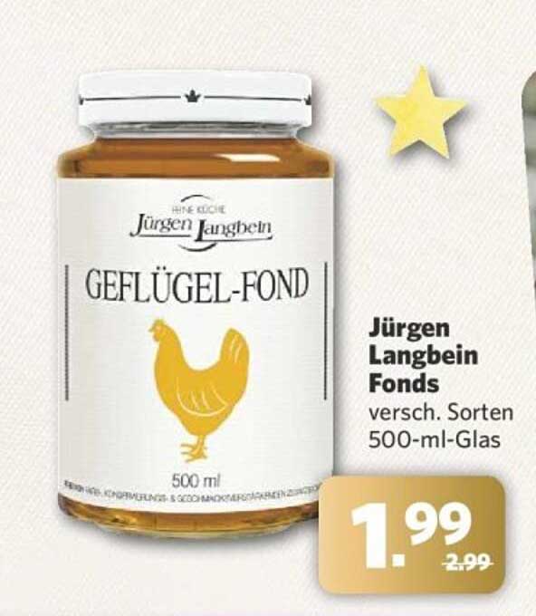 Jürgen Langbein Fond 500 Ml (Geflügel- Und Rinder-Fond) Angebot bei E ...