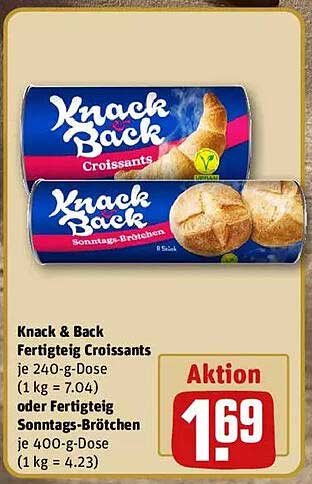 Knack & Back Fertigteil Croissants Oder Sonntags-Brötchen Angebot bei ...
