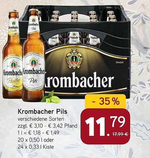 Krombacher Pils Verschiedene Sorten Angebot bei Dornseifer ...