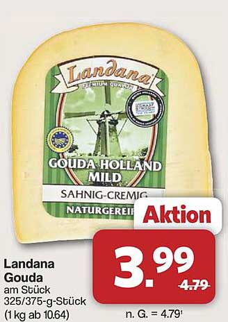 Landana Gouda Am Stück Angebot bei Famila Nord West - ProspektGuru.de