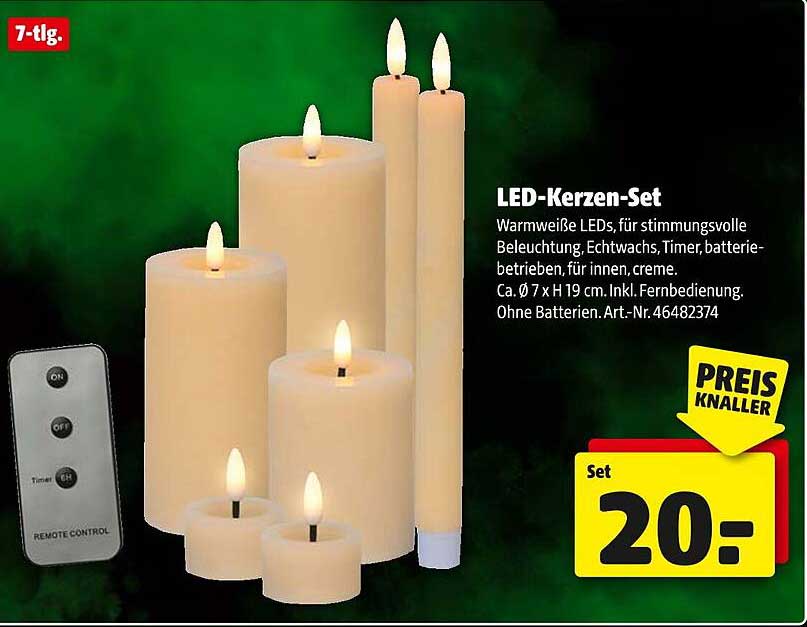 Led-Kerzen-Set 7-Tlg. Angebot bei Hagebau - ProspektGuru.de