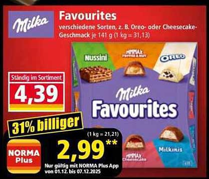 Milka Favourites – Verschiedene Sorten Wie Oreo Oder Cheesecake Angebot ...