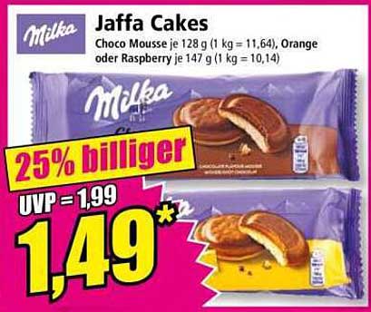 Milka Jaffa Cakes - Choco Mousse, Orange Oder Raspberry Angebot bei ...