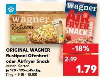 Original Wagner Rustipani Ofenbrot Oder Airfryer Snack Angebot bei ...