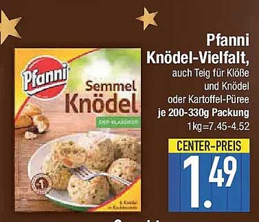 Pfanni Knödel-Vielfalt, Auch Teig Für Klöße Und Knödel Oder Kartoffel ...
